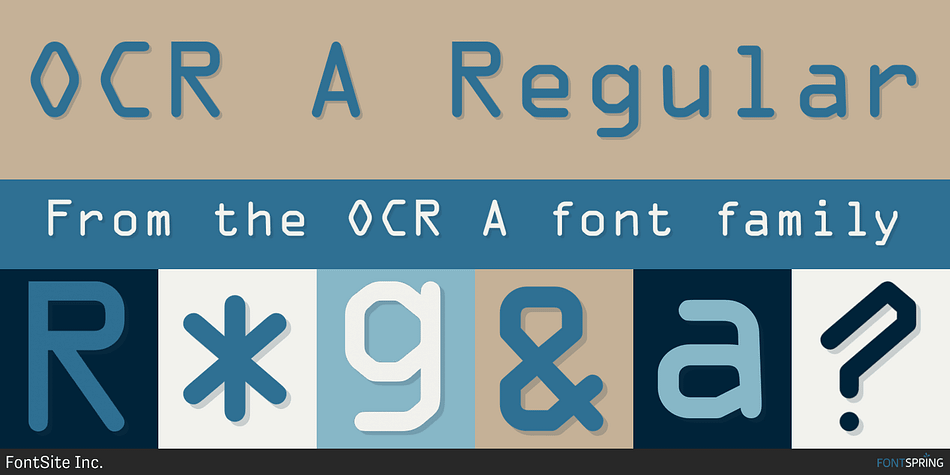 OCR A Font | Fontspring