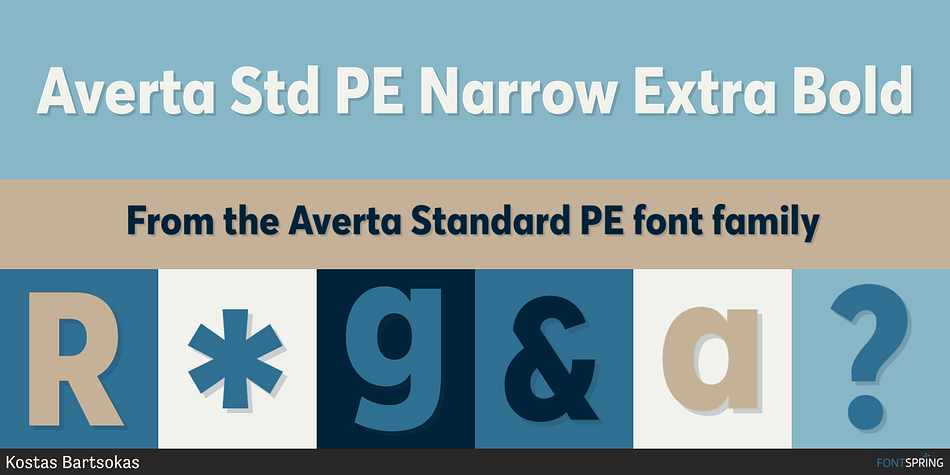 Averta Std PE Narrow Extra Bold Font