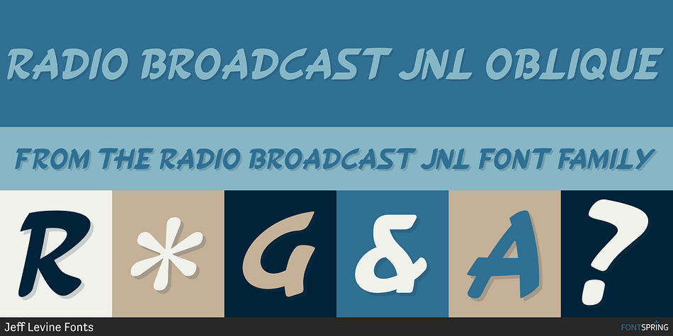 Radio Broadcast JNL Oblique Font