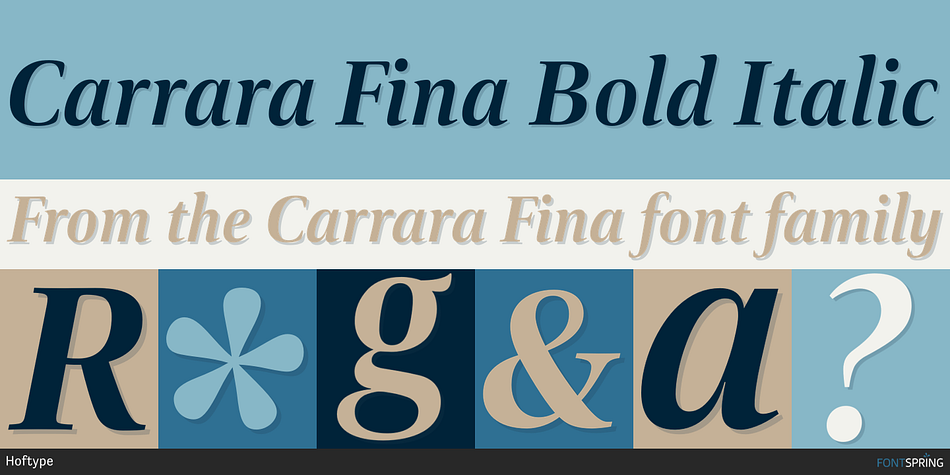 Carrara Fina Bold Italic Font