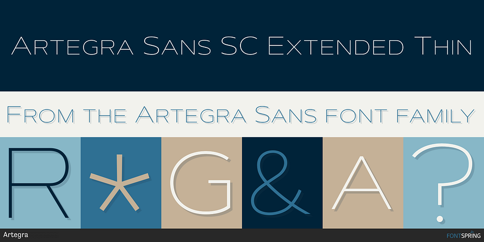 Artegra Sans Extended Thin + Regular + Bold + Blac Font