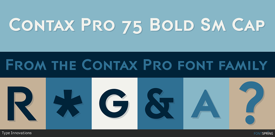 Contax Pro 75 Bold Sm Cap Font