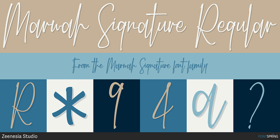Marwah Signature Regular Font