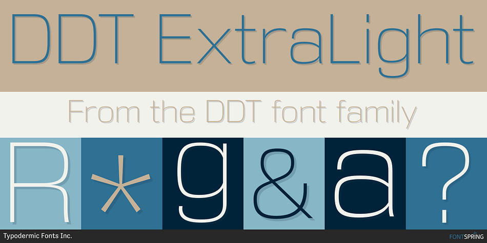 DDT ExtraLight Font