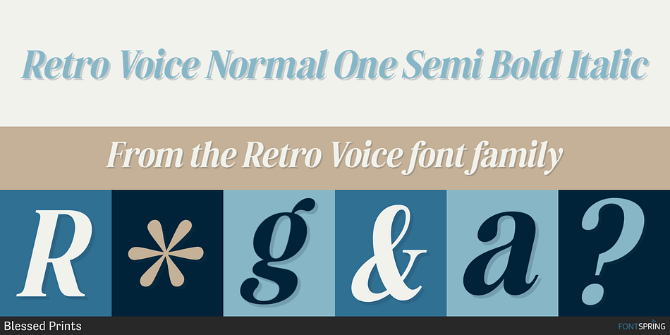 Retro Voice Normal One Semi Bold Italic Font