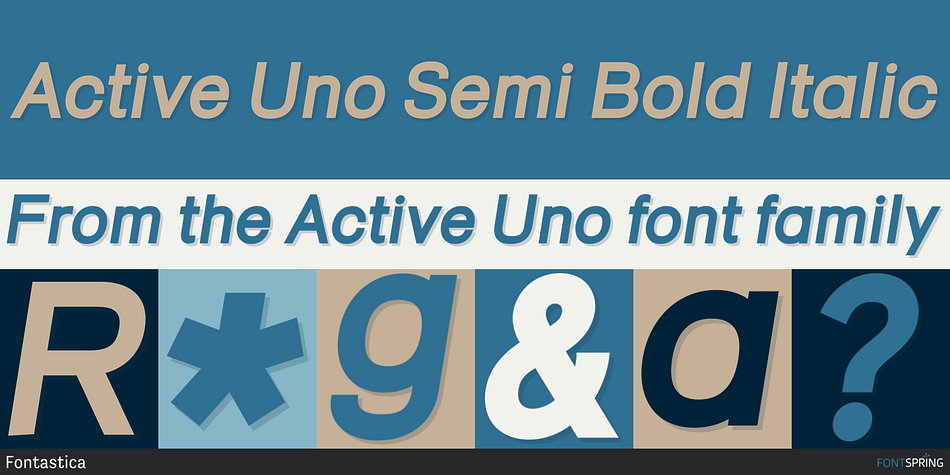 Active Uno Semi Bold Italic Font