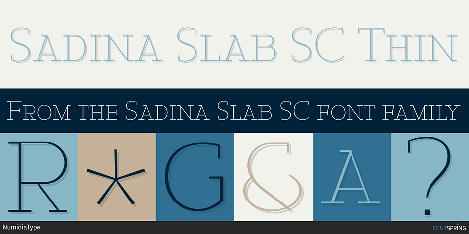 Sadina Slab SC Thin Font