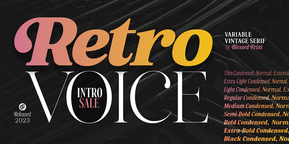 Retro Voice Condensed Semi Bold Font