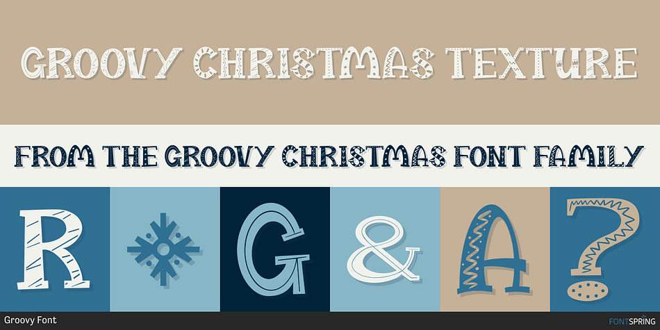 Groovy Christmas Texture Font