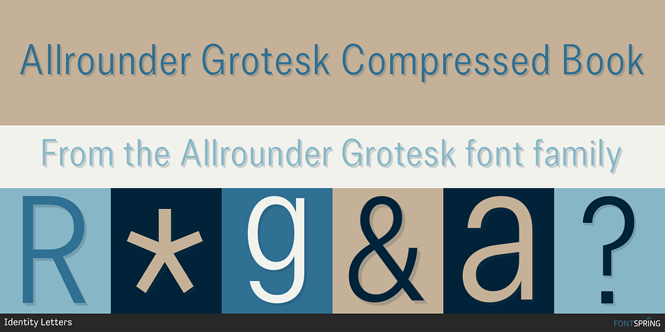 Allrounder Grotesk Compressed Book Font