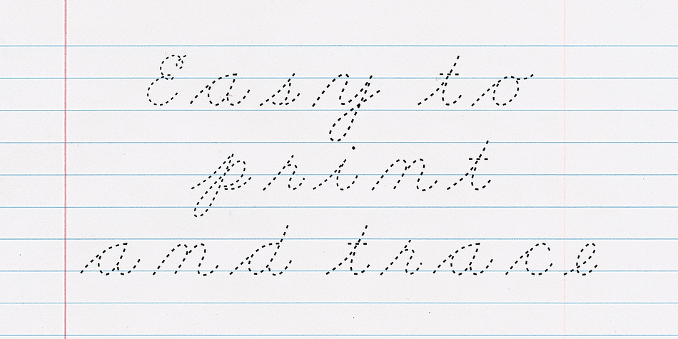 Dot to Dot Cursive Font