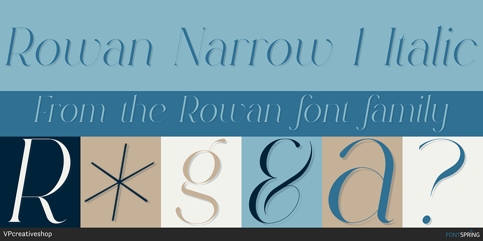 Rowan Narrow 1 Italic Font