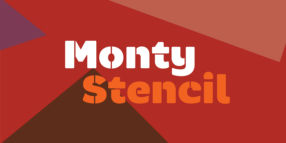 Monty Stencil Font