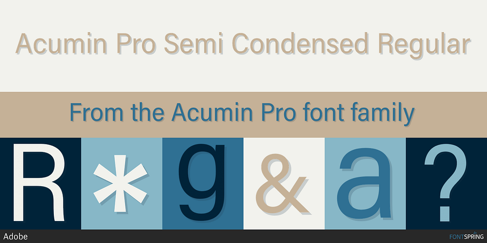 Acumin Pro Semi Condensed Font