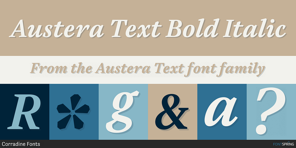 Austera Text Bold Italic Font