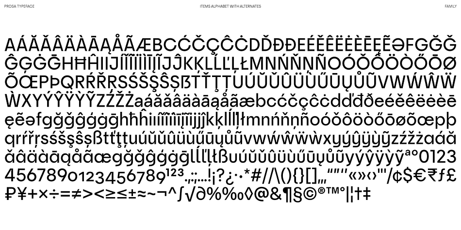 Prosa Family by Satori - Fontspring