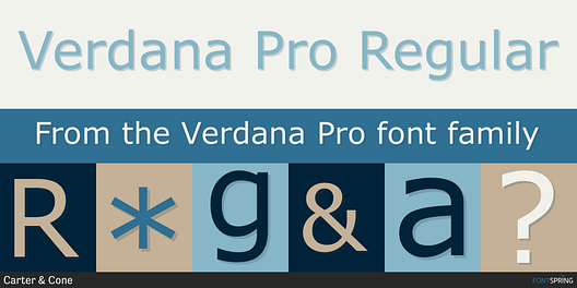 Fonts similar to Verdana Pro