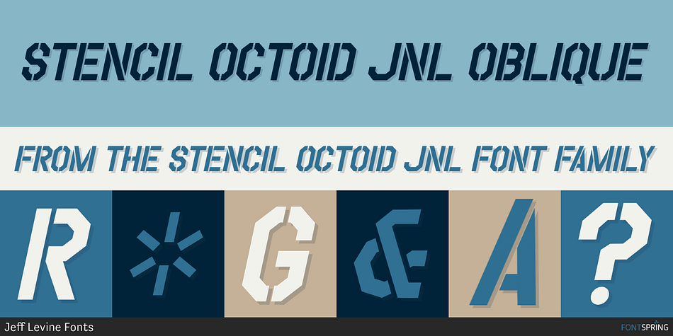 Stencil Octoid JNL Font