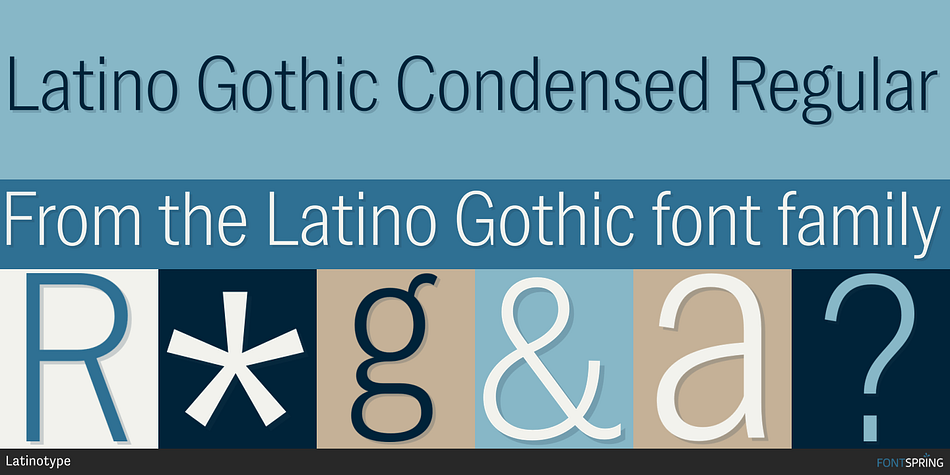 Latino Gothic Condensed Regular Font