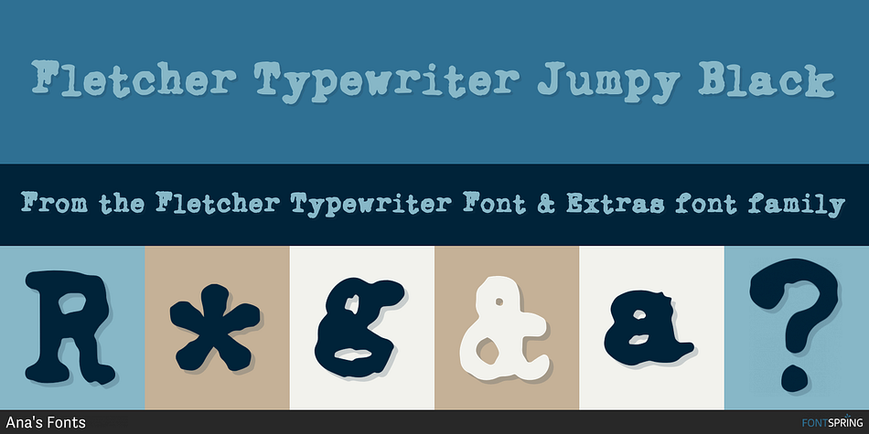 Fletcher Typewriter Jumpy Black Font