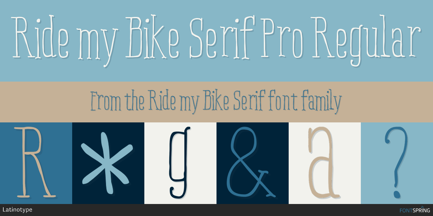 Fonts similar to Ride my Bike Serif