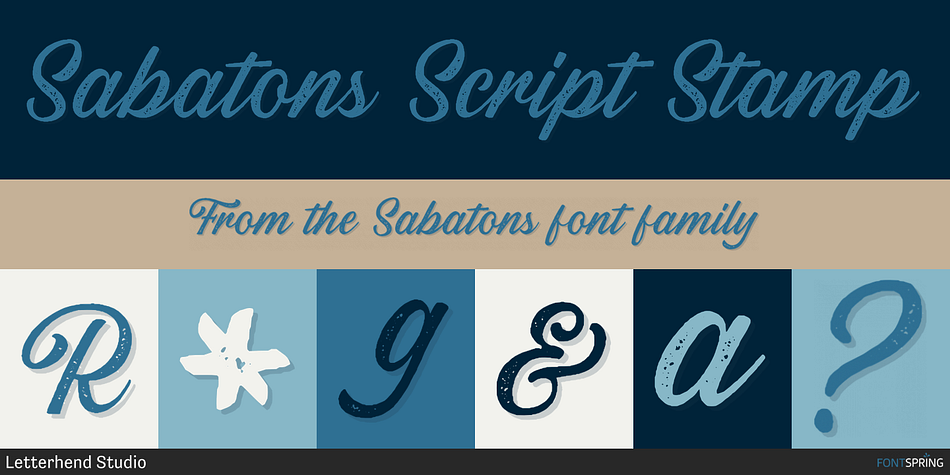 Sabatons Script Stamp Font