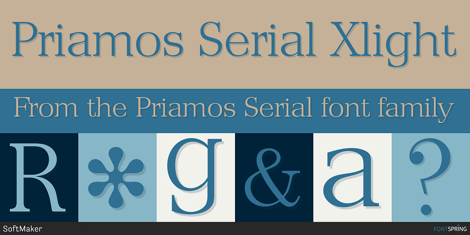 Priamos Serial Xlight Font