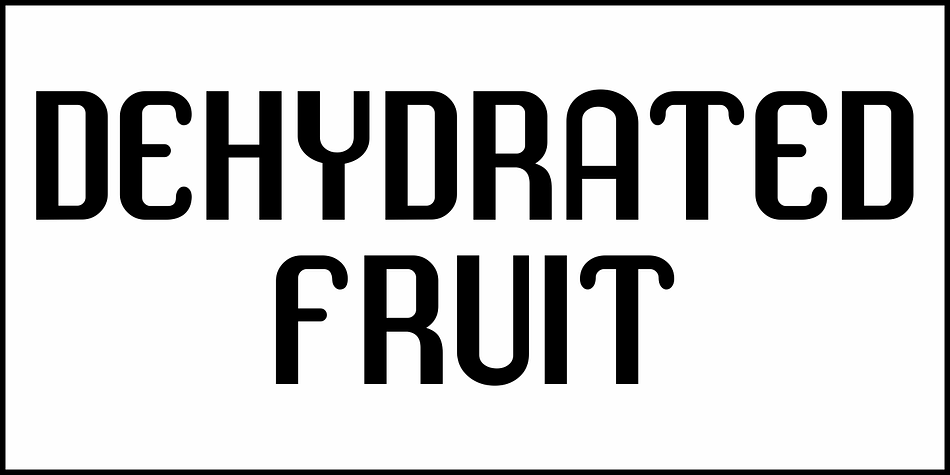 Dehydrated Fruit JNL Font