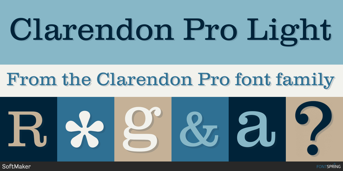 Fonts similar to Clarendon Pro