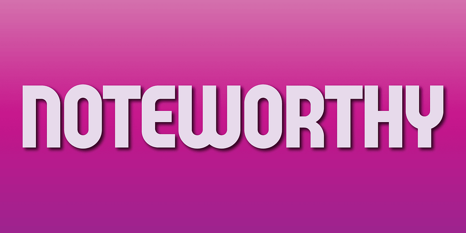 Noteworthy Font