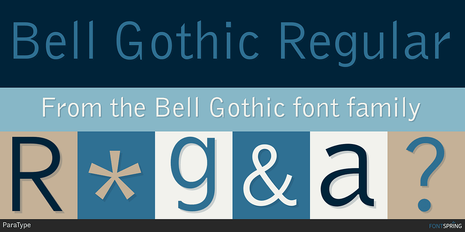 Bell Gothic Font