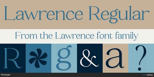 Fonts similar to Lawrence