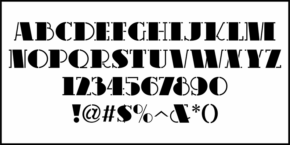 Textile Stencil JNL Font