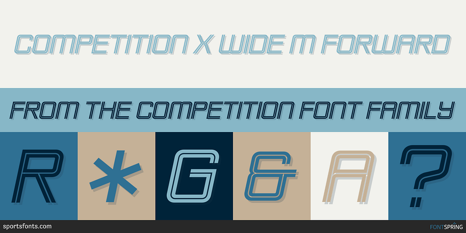 Competition X Wide M Forward Font