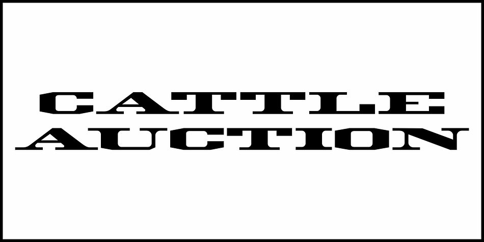 Cattle Auction JNL Font