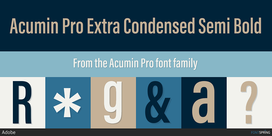 Acumin Pro Extra Condensed Font