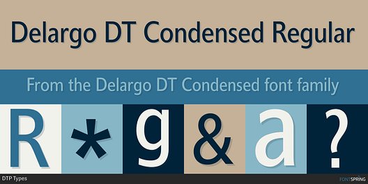 Fonts similar to Delargo DT Condensed