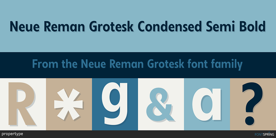 Neue Reman Grotesk Condensed Semi Bold Font