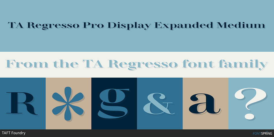 TA Regresso Pro Display Expanded Medium Font