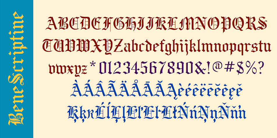 BeneScriptine Font