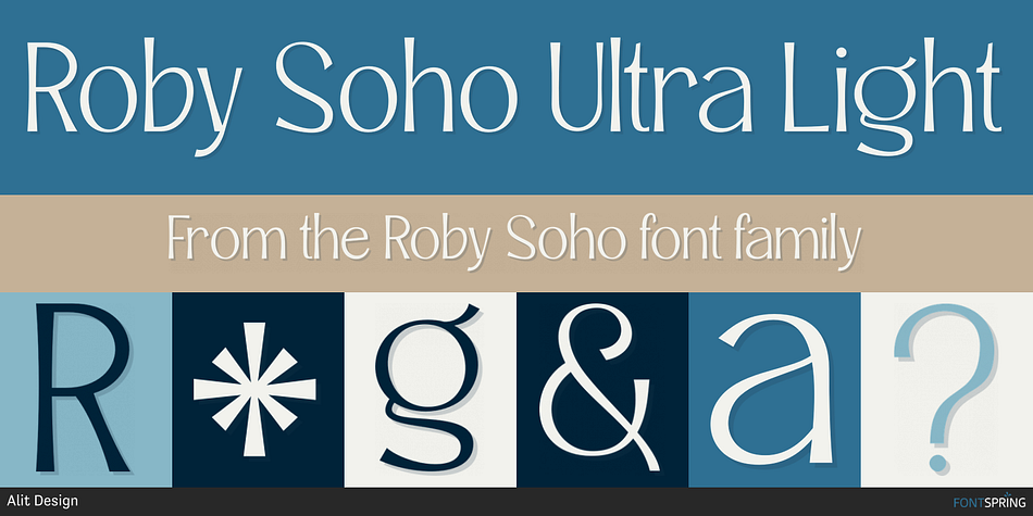 Roby Soho Ultra Light Font