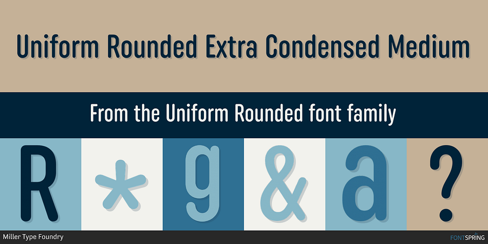 Uniform Rounded Extra Condensed Font