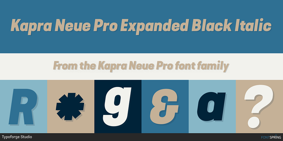 Kapra Neue Pro Expanded Black Italic Font