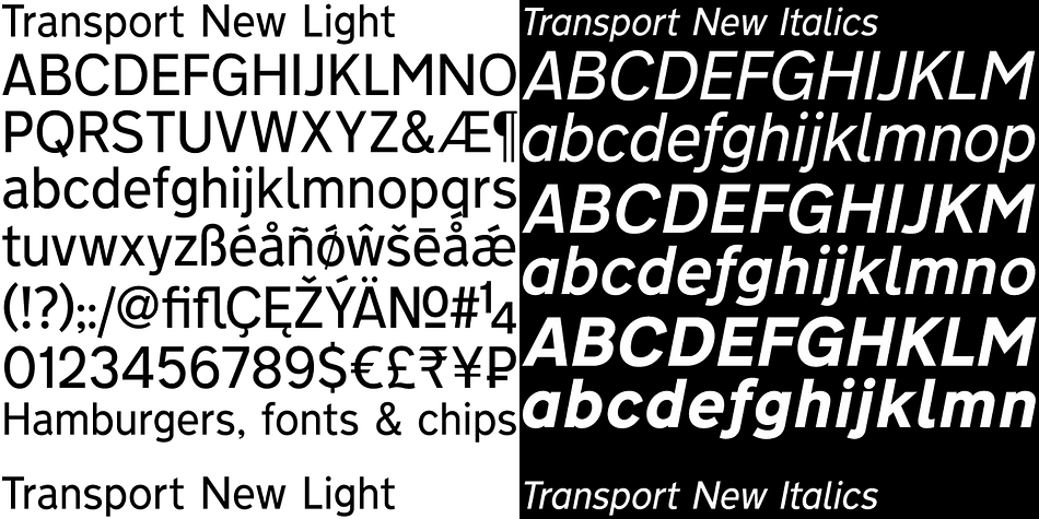 Transport New Font