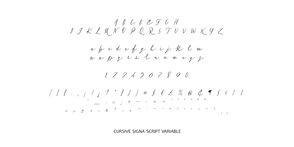 Cursive Signa Script Variable Font