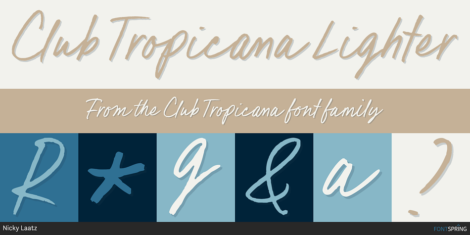 Club Tropicana Lighter Font