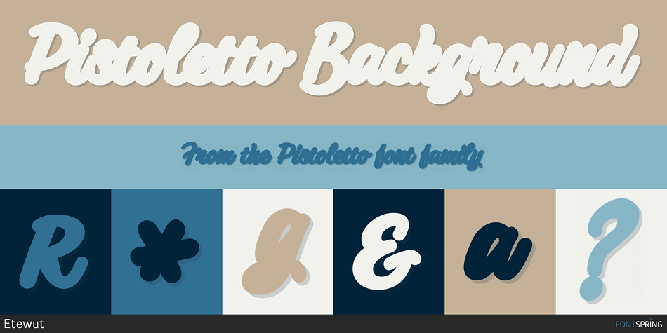 Pistoletto Background Font