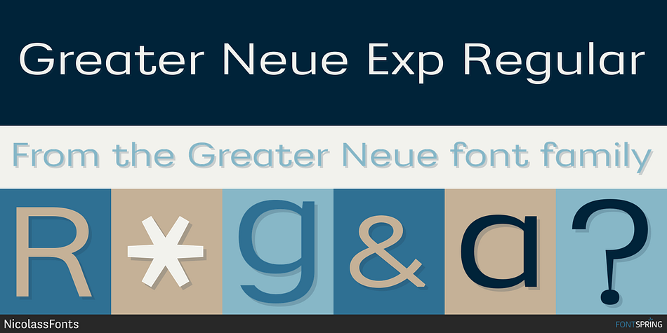 Greater Neue Exp Regular Font