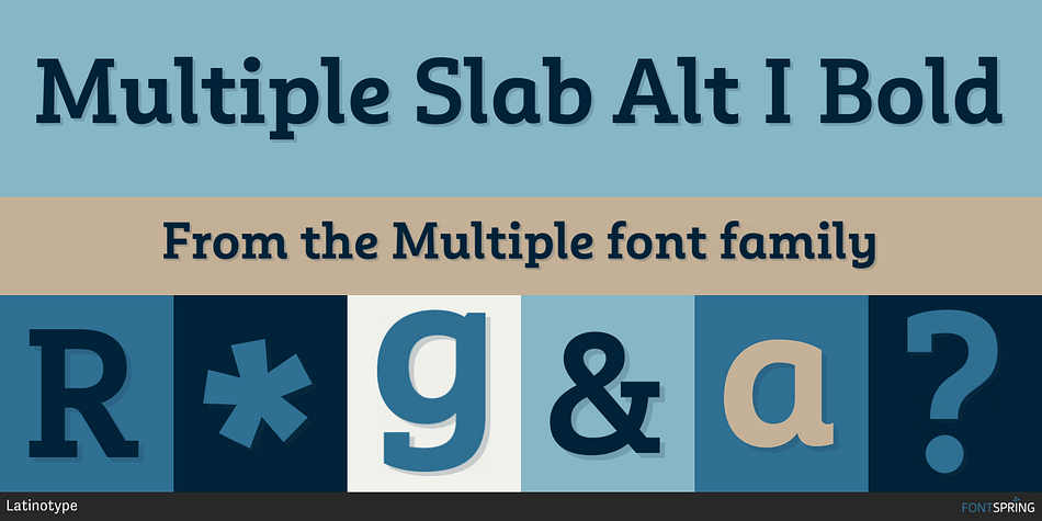Multiple Slab Alt I Bold Font