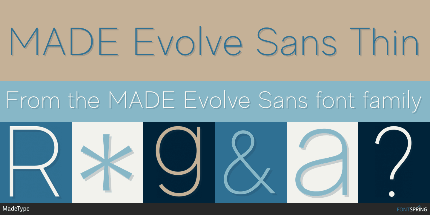 Fonts similar to MADE Evolve Sans